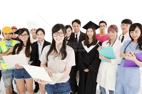 快乐的青年群体和不同工作对象的多高清图片下载 正版图片502512016 摄图网