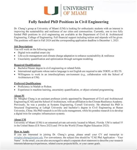 Umair Ahmad On Linkedin Some Fully Funded Open Positions Where You Can Consider Applying