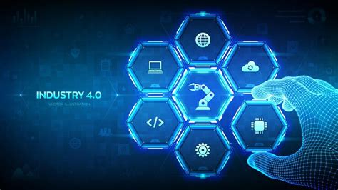 Premium Vector Smart Industry 40 Factory Automation Autonomous Industrial Technology