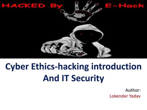 ethical hacking and network security pptx
