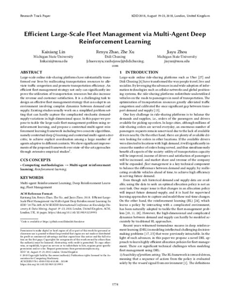Pdf Efficient Large Scale Fleet Management Via Multi Agent Deep