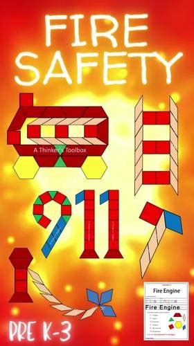 Fire Safety Pattern Block Mat Printables And Worksheets By A Thinkers