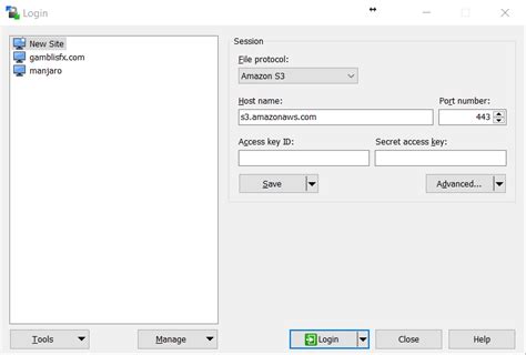 Winscp Amazon S3 Manjaro Dot Site