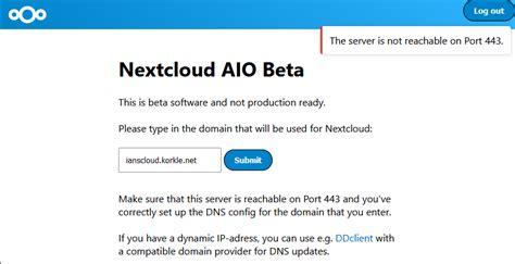 Driver Failed Programming External Connectivity On Endpoint Nextcloud Aio Domaincheck · Issue