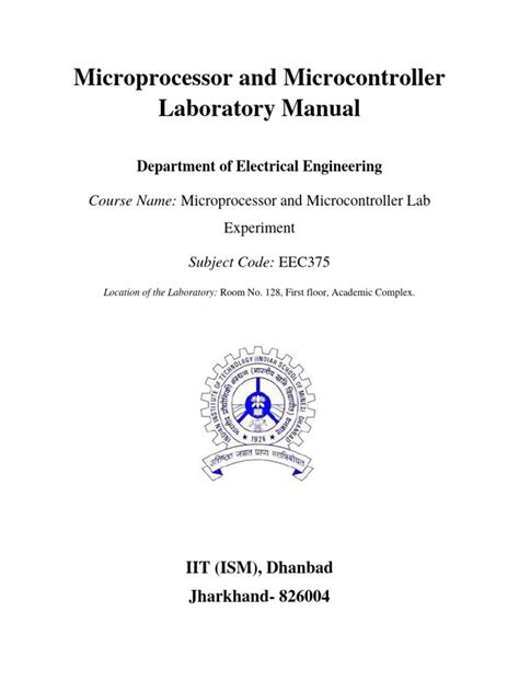 ug 06 eec375 microprocessor and microcontroller laboratory manual