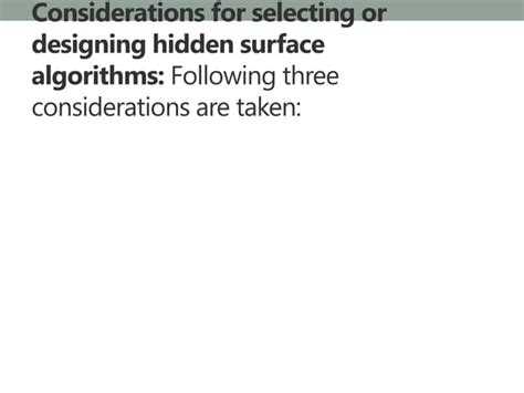 Hidden Surface Removal Methodspptx Free Download