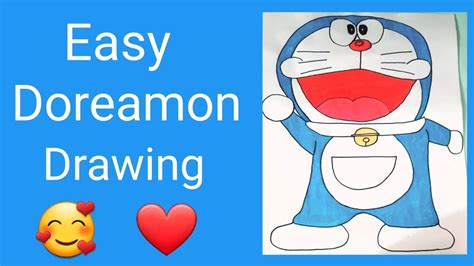 How To Make Doraemon Step By Step Easy Doreamon Drawing Doraemon Drawing For Beginners