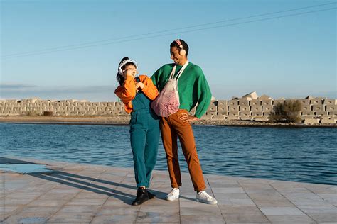 Friends Having Fun Outdoors By Stocksy Contributor Alba Vitta Stocksy