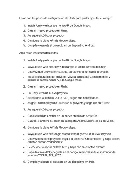 Estos Son Los Pasos De Configuración De Unity Para Poder Ejecutar El