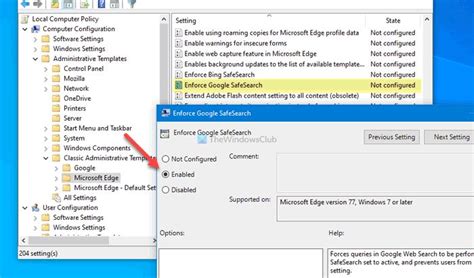 How To Enforce Google SafeSearch In Microsoft Edge In Windows Microsoft Edges System Restore