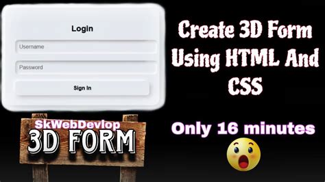 Create 3d Login Form Using Html And Css Neumorphism Form Viralvideo Htmlcssjs Css Html