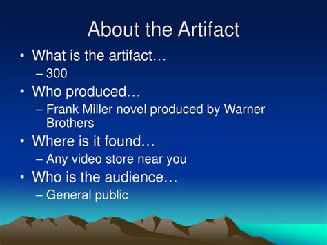 Ppt Artifact Assignment Powerpoint Presentation Free Download Id 16518
