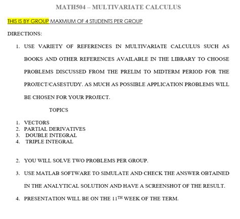 Solved MATH MULTIVARIATE CALCULUS THIS IS BY GROUP Chegg