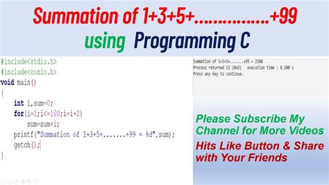 Summation Of 135 99 Series Summation Of Series Programming C