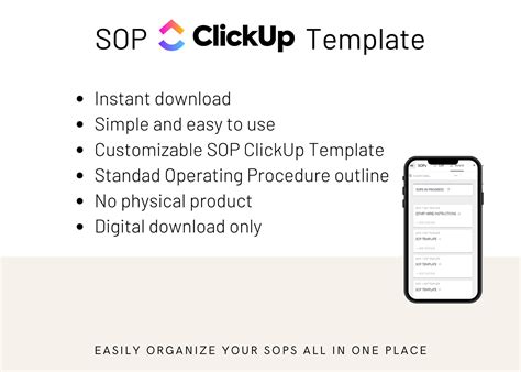 Standard Operating Procedure Template Business SOP Document Editable Work Procedure Instant