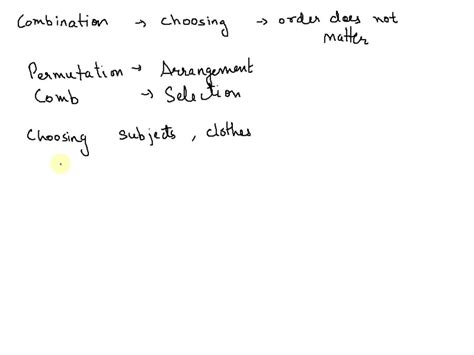 SOLVED Exercise Set Writing Exercises What Is Meant By The Term Combination What Is The