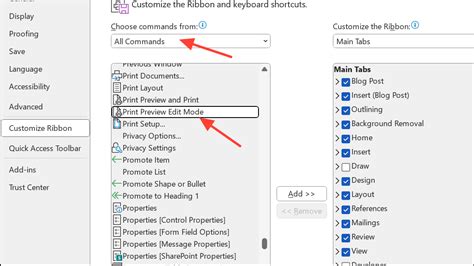 How To Enable Print Preview Edit Mode In Word