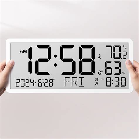 Mashi 14 Large Digital Wall Clock Battery Operated With