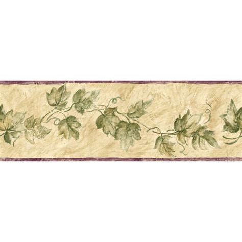 Sunworthy 6 Ivy Watercolor Prepasted Wallpaper Border At