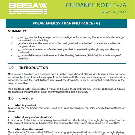 Guidance Note Solar Energy Transmittance G Value Shadeit