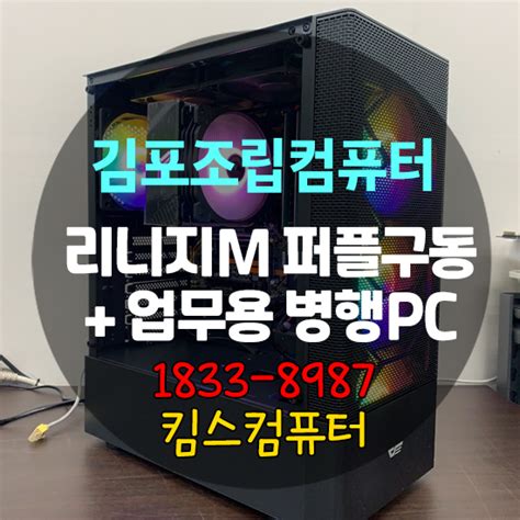 김포 조립컴퓨터 전문 킴스컴퓨터 장기동 리니지m 퍼플 백그라운드 구동 및 업무용 병행 Pc 라이젠 세잔 5600g 실속구성 네이버 블로그