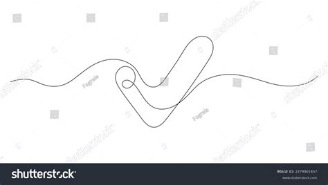 Tick Check Mark Continuous One Line Stock Vector Royalty Free 2279901457 Shutterstock