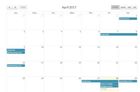 Fullcalendar 日历控件的基本使用 Csdn博客