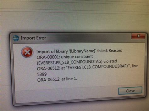 Unifi 科学库导入失败错误：import Of Library Libraryname Failed（导入库 科学库名称 失败） Wkb4867 Waters China