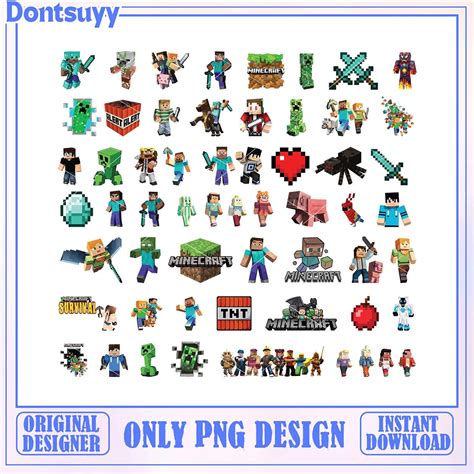 Minecraft Characters Png Bundle Minecraft Character Toys Png Minecraft Game Png High Quality