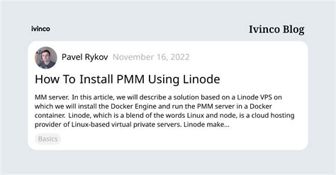 how to install pmm using linode ivinco blog