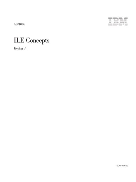 Ile Concepts Pdf Ibm Rpg Ibm System I