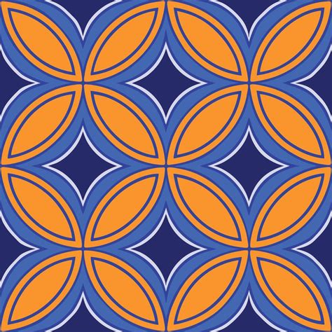 Abstract Geometric Orange Blue Floral Pattern Design Textile 54991230 Vector Art At Vecteezy