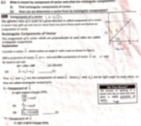 SOLUTION Class Physics Full Vector Notes Studypool