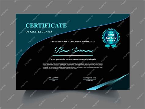 Premium Vector Cerficate Design H 221024