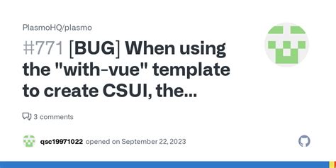 Bug When Using The With Vue Template To Create Csui The Element Ui