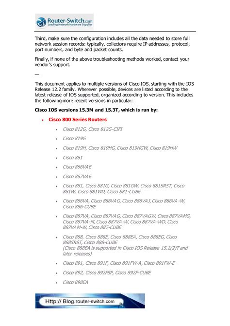 How To Configure Flexible Netflow Export On Cisco Routers Docx Computer Networking Computing