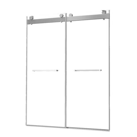 Zeafive 60 Inw X 79 Inh Glass Shower Door Frameless Bypass Double
