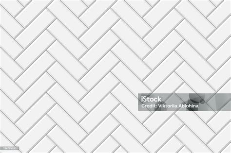 화이트 헤링본 메트로 타일 벽 텍스처 부엌 또는 욕실 장식 원활한 패턴 돌 또는 세라믹 벽돌 배경 벡터 플랫 일러스트레이션 타일에 대한 스톡 벡터 아트 및 기타 이미지