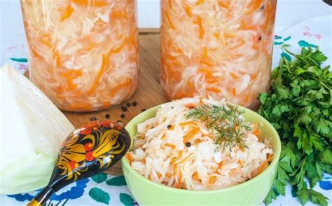 Маринованная капуста на зиму в банках рецепт с фото пошагово