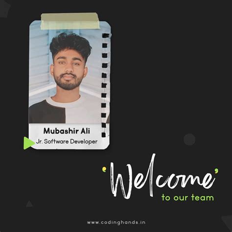 Coding Hands Infotech Llp On Linkedin A Heartfelt Welcome To Mubashir