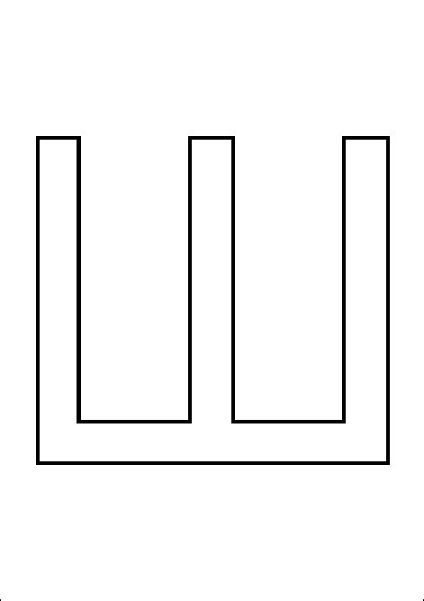 контурная буква ш Трафареты букв Обучение алфавиту Алфавит
