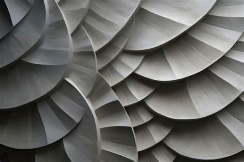 Premium Ai Image Futuristic Gray Scale Monochrome Concrete Color Abstract Geometric Pattern