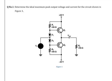 Solved Q No Determine The Ideal Maximum Peak Output Chegg Com