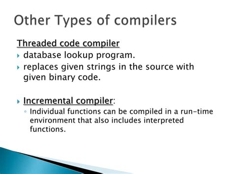 Compilers Pptx Programming Languages Computing