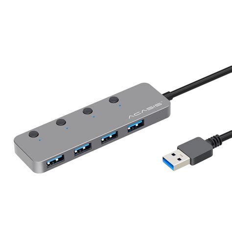 Usb Hub Acasis Hs 080s на 4 порти Usb 3 0 з кнопками вимкнення Id1630 купити ≣ Київ Дніпро