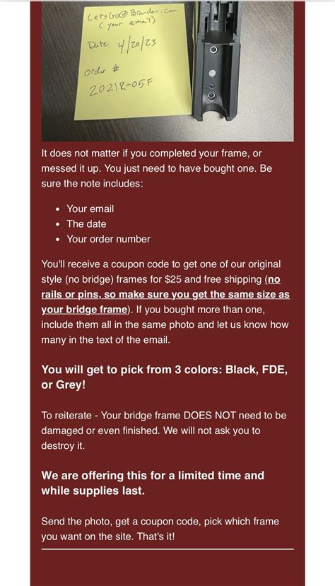 If You Bought A 76 Frame Polymer 80 Is Going To Sell You A New Frame For 25 R Polymer80