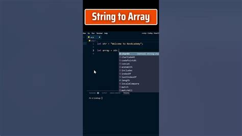 String To Array In Javascript Youtube
