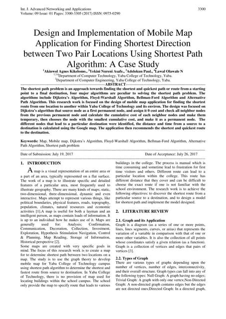 Design And Implementation Of Mobile Map Application For Finding
