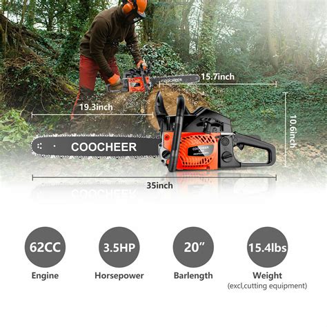 62cc Gas Chainsaw 2 Stroke Gas Powered Chainsaw Ubuy India