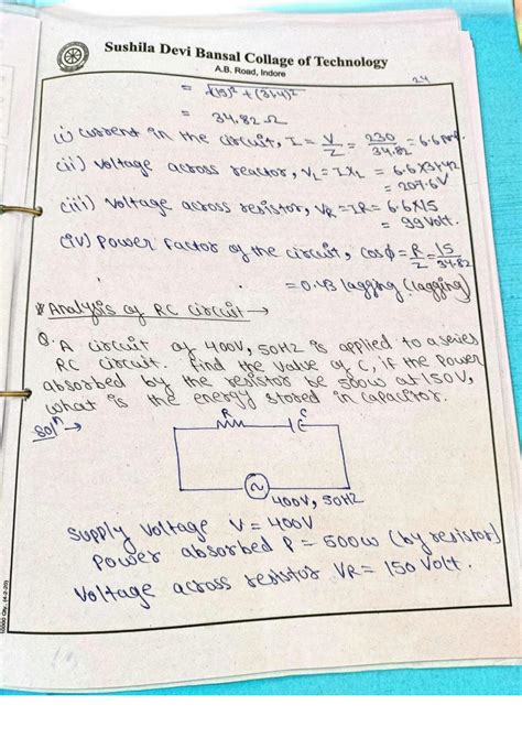 SOLUTION Rcl Circuit Series And Parallel Studypool